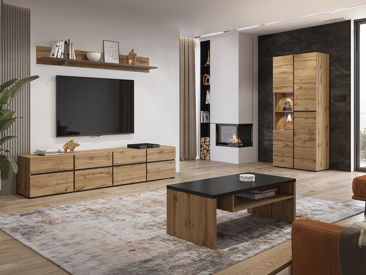 Vitrina Austin BC110 (Wotan hrast) - Nameštaj za dnevnu sobu | Namestaj1.rs